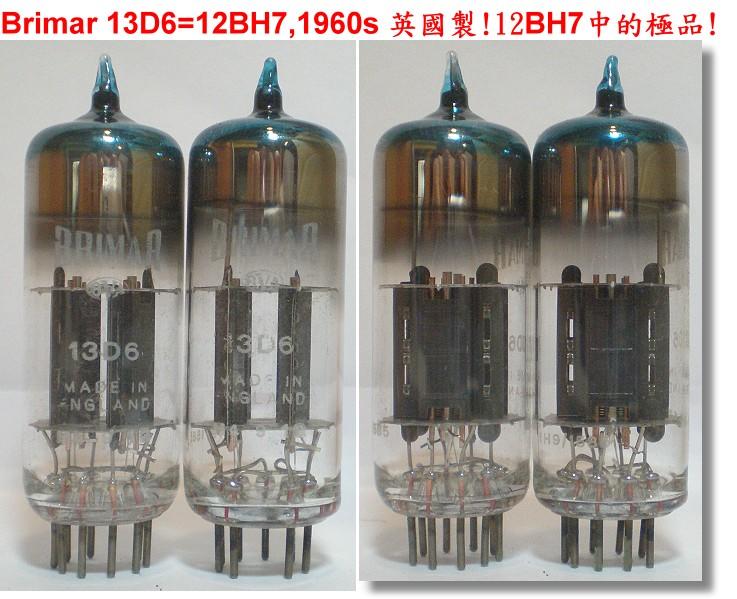 真空管Brimar 12BH7=13D6 ,13D6印字! 大圓環, 黑屏 ,60年代英國製!聲音極優!極品! | 露天市集 | 全台最大的 ...