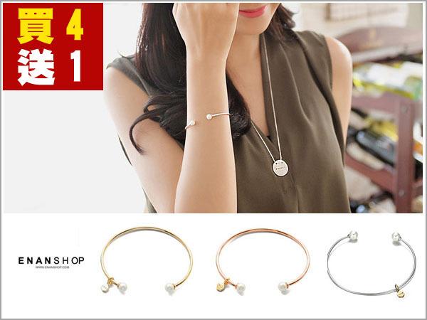 ★專區買4送1★惡南宅急店【0294B】日韓系 許願雙珍珠六角設計吊墜細圈開口手環 | 露天市集 | 全台最大的網路購物市集