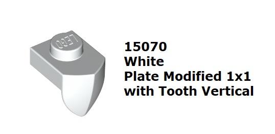 【磚樂】LEGO 樂高 15070 6046905 Plate 1x1 Tooth 白色薄板向下附齒 | 露天市集 | 全台最大的網路購物市集