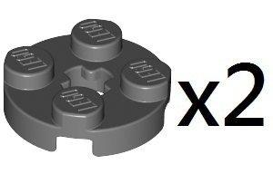 LEGO Dark Gray Round Plate 2x2 樂高深灰色 圓形薄板十字孔洞 兩個 4211042 | 露天市集 | 全台最大的 ...