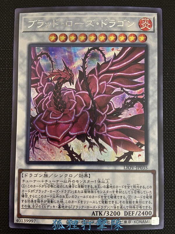 【狐狸打擊隊】LIOV-JP035 紅蓮薔薇龍 血薔薇龍 (日紙半鑽) | 露天市集 | 全台最大的網路購物市集