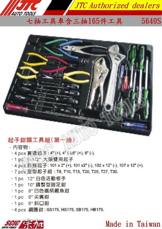 套裝工具車組 加贈 氣動板手手工具組 汽車 機車 輪船 農機 電機 自行車 沙灘車 ///SCIC JTC-5640S | 露天市集 | 全台最大的網路購物市集