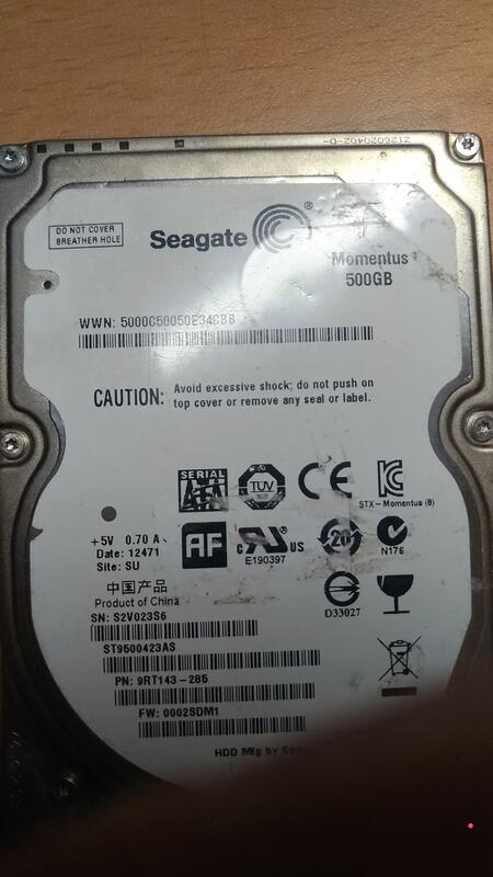 ㊣1193㊣ Seagate ST9500423AS 2.5吋 500GB SATA2 內接硬碟 主賣機背 | 露天市集 | 全台最大的網路購物市集