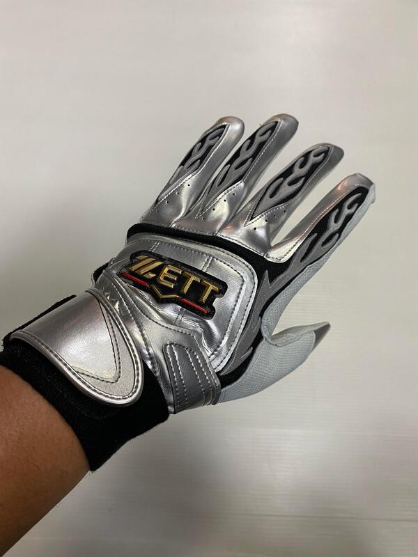 ZETT 日本進口 PROSTATUS 日本職棒選手指定用打擊手套 源田壯亮 BG318G-1319G(銀色x黑色) | 露天市集 | 全台最大的網路購物市集