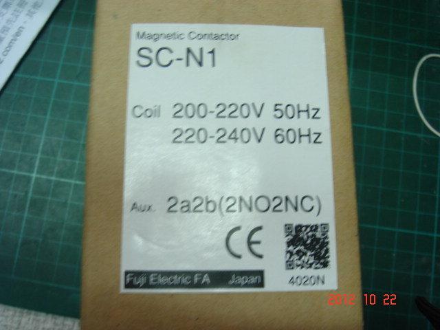 [多元化清倉品]富士電磁接觸器 SC-N1 110V/220V 9成新AC-1=1th=50A (請先詢問庫存量) | 露天市集 | 全台最大 ...