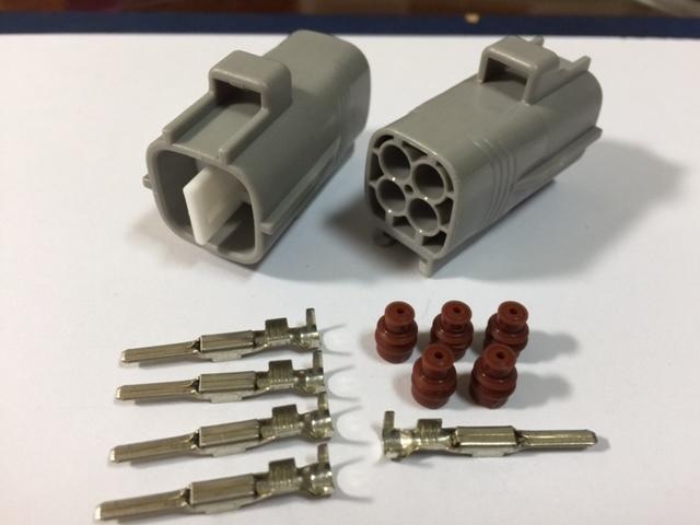 {KHS} - Toyota 90980-10941 A/C用 連接器090型 4孔防水公端連接器(灰色) +公端子 | 露天市集 | 全台最 ...