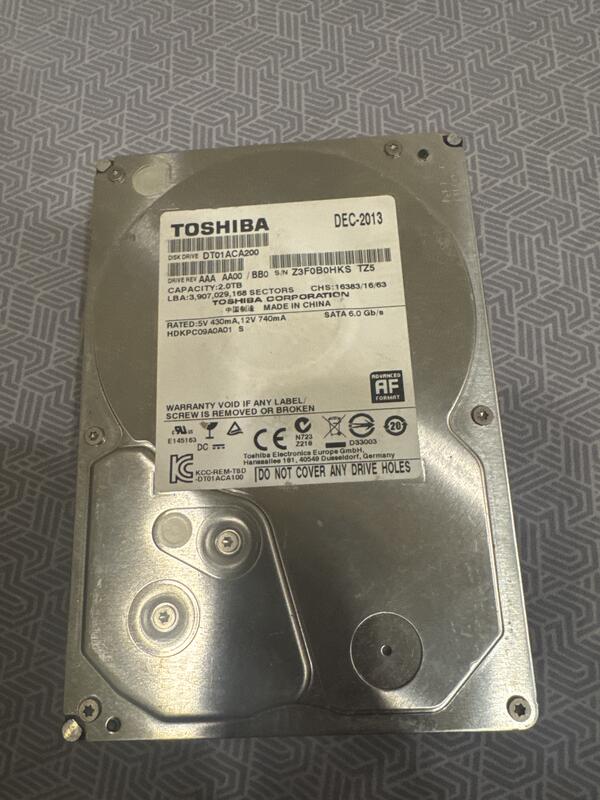 優質2手 東芝 TOSHIBA 2TB/SATA/3.5"/DT01ACA200 | 露天市集 | 全台最大的網路購物市集