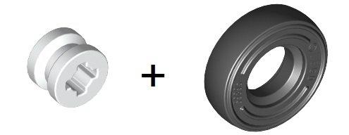 全新LEGO樂高白色小輪軸含胎【4624+59895】Wheel 8mm & Black Tire 14mm 34337 | 露天市集 | 全 ...