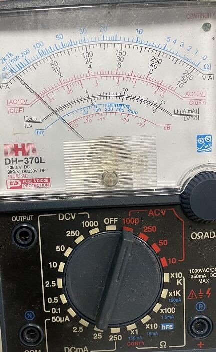 二手市面稀少復古DHA DH-370L 指針式三用電錶(初步測試DC/AC有反應當收藏/裝飾品) | 露天市集 | 全台最大的網路購物市集