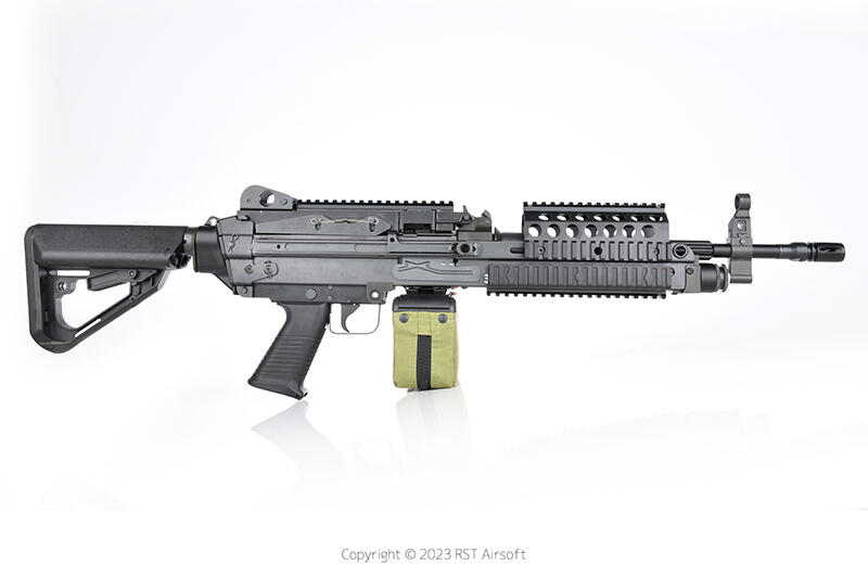 RST紅星-A&K 2025版 MK46 MOD.1 LMG 全金屬機槍 含彈鼓 電動槍24KSS-MK46(BK) | 露天市集 | 全台最 ...