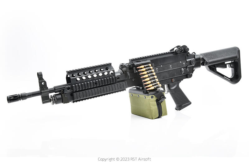 RST紅星-A&K 2025版 MK46 MOD.1 LMG 全金屬機槍 含彈鼓 電動槍24KSS-MK46(BK) | 露天市集 | 全台最 ...