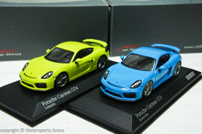 【現貨特價】1:43 Minichamps Porsche Cayman GT4 981 Coupe 2015 藍/綠色 | 露天市集 | 全 ...
