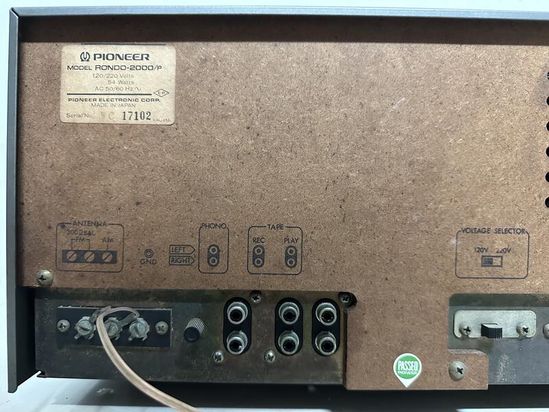 日本先鋒 PIONEER RONDO 2000 FM/ AM TUNER 古典收音機 指針式 立體燈會亮 可接黑膠/日本 | 露天市集 | 全 ...