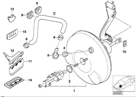 【SFF雙B賣場】BMW E46/320i-330i/M54 正廠 煞車真空管 34336751108 | 露天市集 | 全台最大的網路購物市集