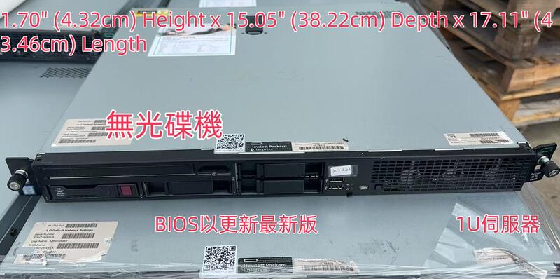 【含稅】HP ProLiant DL20 Gen9 伺服器 1U / E3 1225 V5 / 8G / 600G/ | 露天市集 | 全台最大的網路購物市集