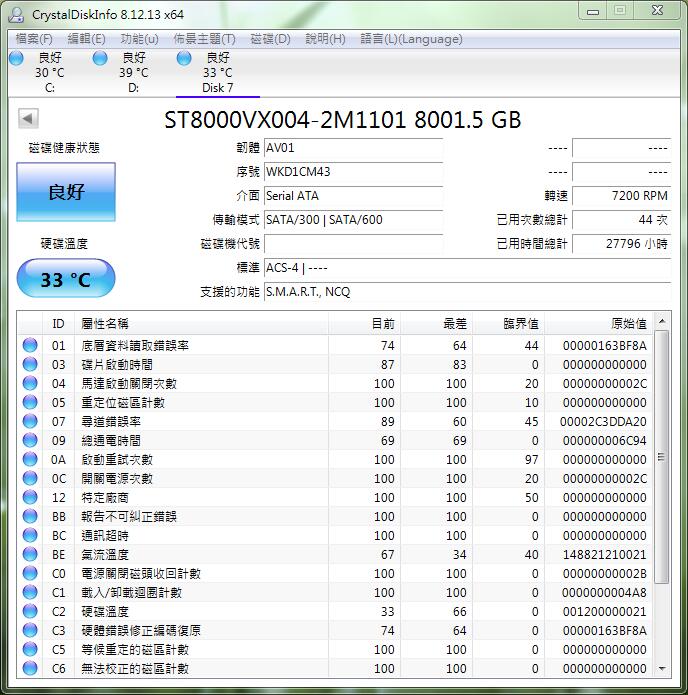 希捷 Seagate SkyHawk 8T 8TB ST8000VX004 7200轉 256MB 監控鷹 桌上型 硬碟 | 露天市集 | 全 ...