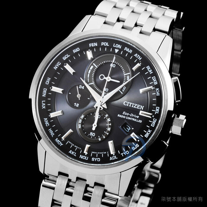 【柒號本舖】CITIZEN星辰光動能藍寶石電波多時區計時錶-黑色 / AT8110-61E | 露天市集 | 全台最大的網路購物市集