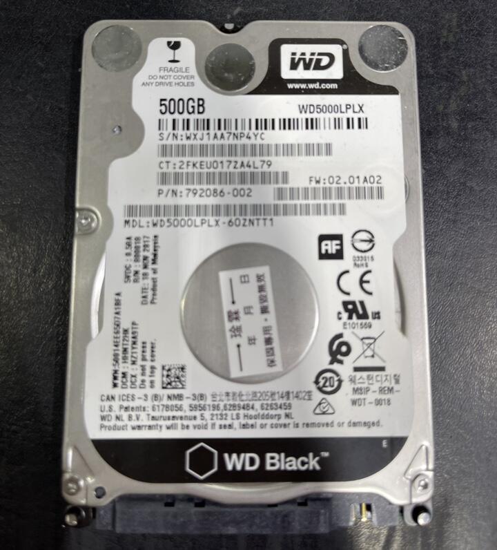 【金霖】【二手筆電硬碟】威騰 WD 黑標 500GB/SATA/2.5"/WD5000BEKT/WD5000BPKX | 露天市集 | 全台最 ...