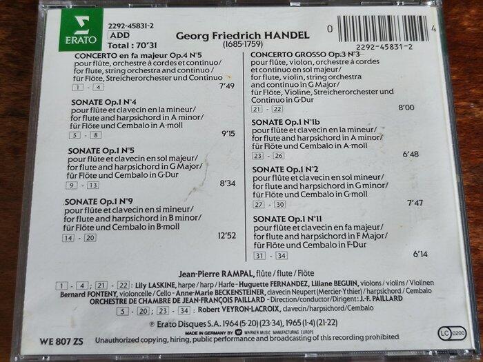 文本齋 Jean-Pierre Rampal 朗帕爾 Handel 韓德爾 2首長笛協奏曲 6首長笛奏鳴曲 Erato | 露天市集 | 全台 ...