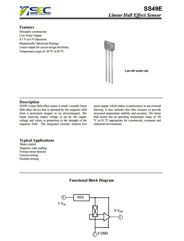 【DIY_LAB 1029】線性霍爾元件49E/SS49E/OH49E (TO92) 霍爾傳感器 磁感應器(現貨) | 露天市集 | 全台最大 ...