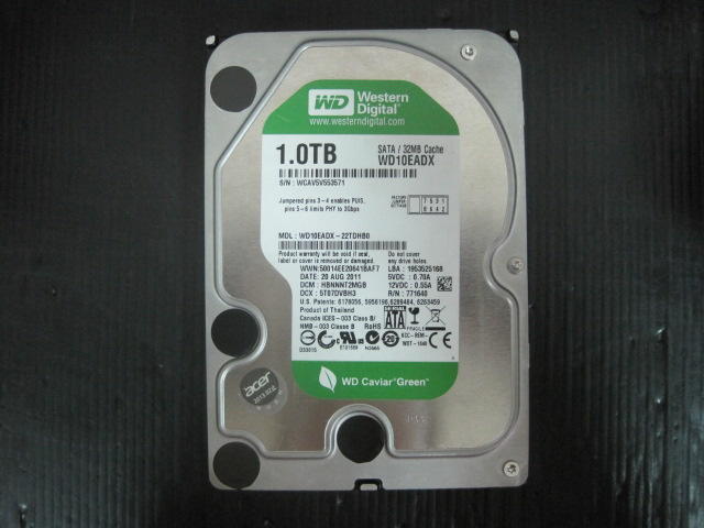 WD 3.5吋硬碟 1TB SATA/32MB 桌機用硬碟 (WD10EADX) | 露天市集 | 全台最大的網路購物市集