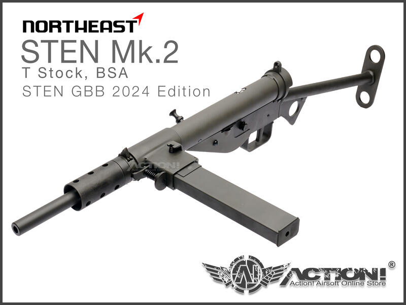 【Action!】補貨中）NORTHEAST 東北 STEN Mk 2 T型托 GBB 斯登衝鋒槍 24年版 II | 露天市集 | 全台最大的網路購物市集