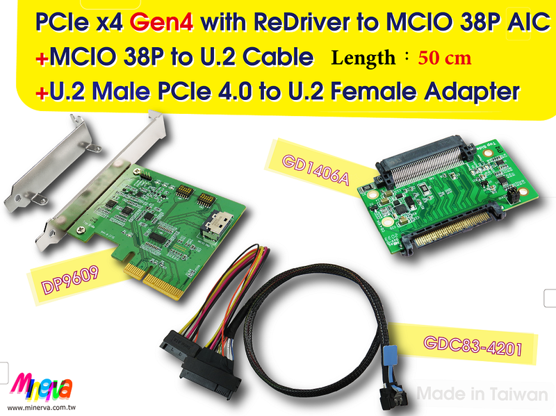 PCIe x4 Gen4+ReDriver to MCIO 38P&MCIO to U.2&U.2 to U.2 SSD | 露天市集 | 全 ...