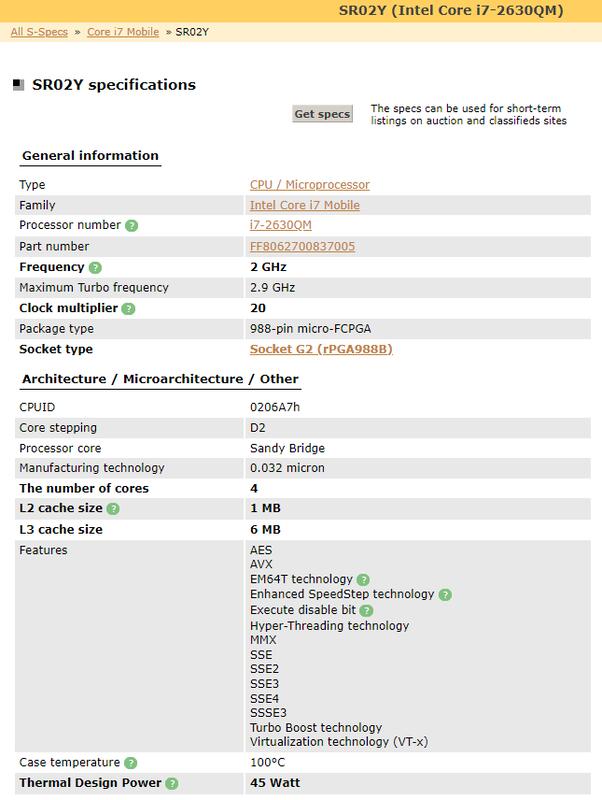 【大媽電腦】Intel Core i7 Mobile i7-2630QM 四核心 CPU 988-pin _01 | 露天市集 | 全台最大的 ...