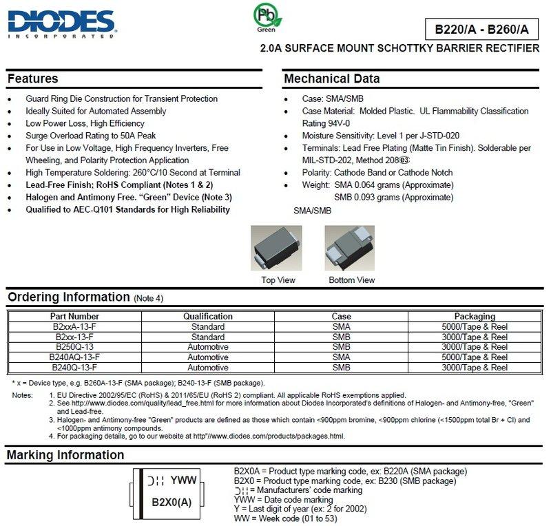 蕭特基二極体 (DIODES B230 ) SMB 30V 2A | 露天市集 | 全台最大的網路購物市集