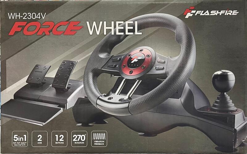 FlashFire Force Wheel 原力之翼遊戲方向盤（附踏板夾具）Switch/PC | 露天市集 | 全台最大的網路購物市集