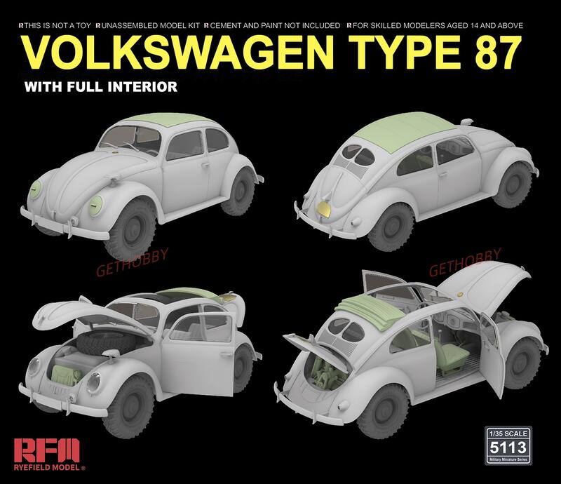 現貨！RFM 1/35 福斯 TYPE 87 全內購版（RM5113) | 露天市集 | 全台最大的網路購物市集