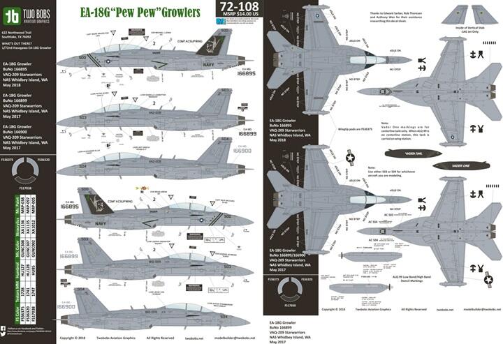 TwoBobs 1/72 EA-18G Growlers 咆哮者 電戰機水貼_72-108 | 露天市集 | 全台最大的網路購物市集