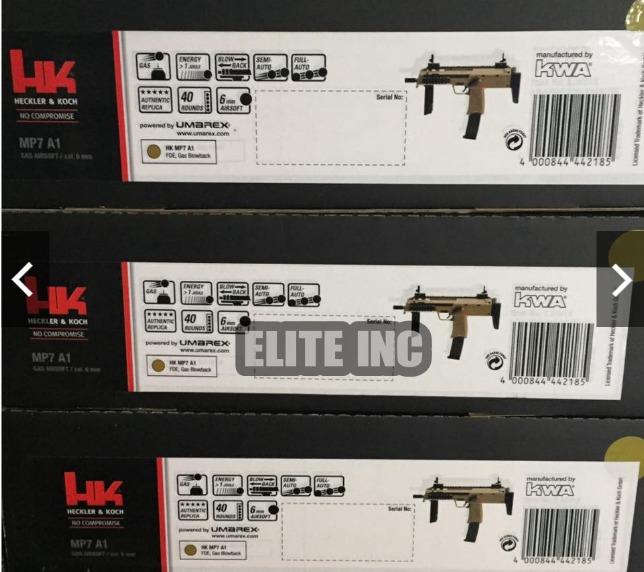 IDCF | 全新 現貨供應 KSC MP7 A1 沙色 GBB 後座力 瓦斯槍 HK 刻字 非 小米七 WE | 露天市集 | 全台最大的網路購物市集