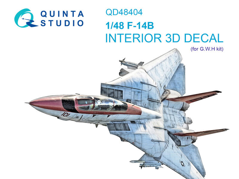 Quinta Studio 1/48 F-14B 美軍艦載熊貓戰鬥機 GWH 長城 3D立體浮雕水貼 QD48404 | 露天市集 | 全台最大的網路購物市集