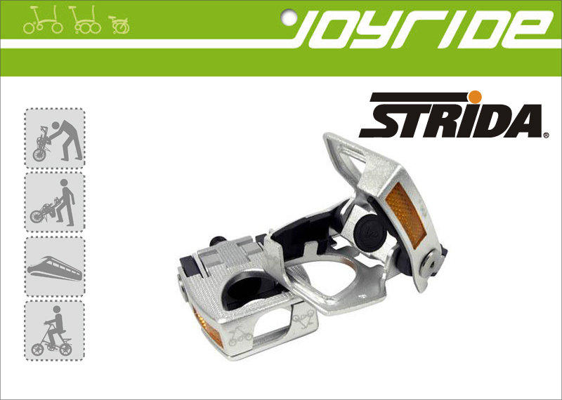 【捷輪單車】STRIDA 原廠鋁合金折疊式踏板 印有STRIDA LOGO字樣 銀色、黑色 | 露天市集 | 全台最大的網路購物市集