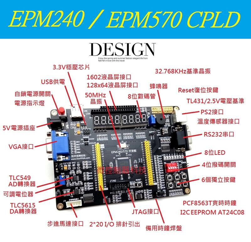 【微控】含稅、EPM240、EPM570 CPLD 開發板、Intel Altera MAX II FPGA入門學習板 | 露天市集 | 全台 ...