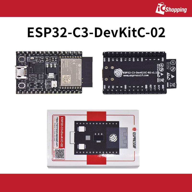 《iCshop1》ESP32-C3-DevKitC-02 開發板 外接天線 樂鑫原廠 | 露天市集 | 全台最大的網路購物市集
