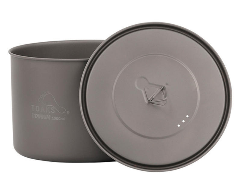 【山道具屋】TOAKS Titanium 1600ml 超輕純鈦付扁蓋鈦鍋(POT-1600) | 露天市集 | 全台最大的網路購物市集