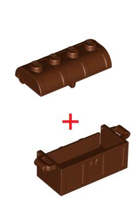 【磚樂】LEGO 樂高 4738a+4739a 4533101+6254220 Treasure 紅棕寶箱 | 露天市集 | 全台最大的網路購物市集