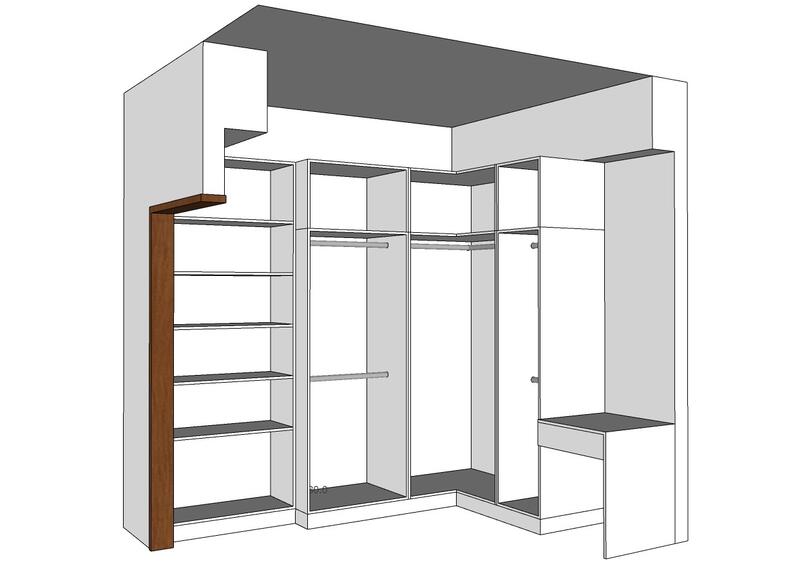 L型系統衣櫃訂製/DIY組裝/E0,V313環保塑合板 | 露天市集 | 全台最大的網路購物市集