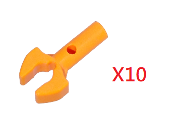 【磚樂】10個一組 LEGO 樂高 48729b 6439042 Bar 1L with Clip 橘色 小板手 機械手 | 露天市集 | 全 ...