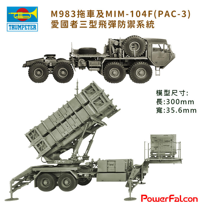 [紅隼模型]1/72 M983拖車&MIM-104F愛國者三型飛彈防禦系統PAC-3(Trumpeter 07157) | 露天市集 | 全台 ...