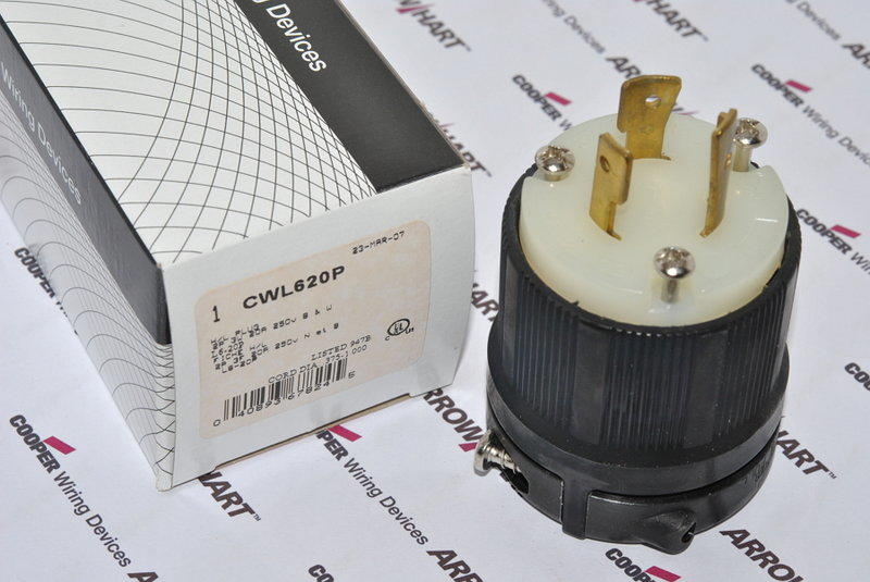 美國COOPER CWL620P 20A 250V NEMA L6-20P Twist-Lock 防鬆插頭 | 露天市集 | 全台最大的網路購物市集