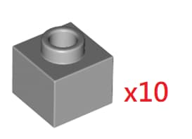 【磚樂】10個一組 LEGO樂高 86996 6401023 Brick Modified 1x1x 2/3 淺灰側轉磚 | 露天市集 | 全 ...