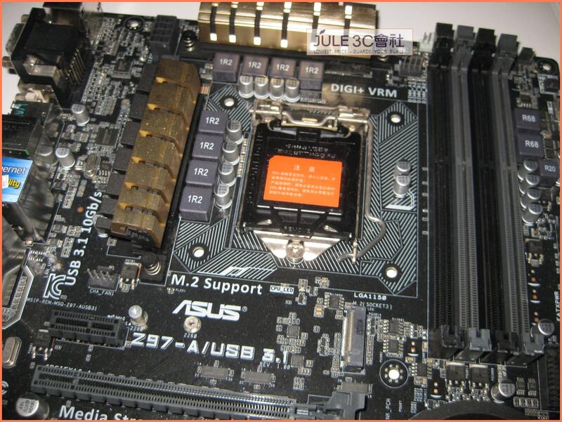 JULE 3C會社-華碩 Z97-A USB3.1 Z97/DDR3/M2/雙智能處理器/電競/ATX/1150 主機板 | 露天市集 | 全 ...