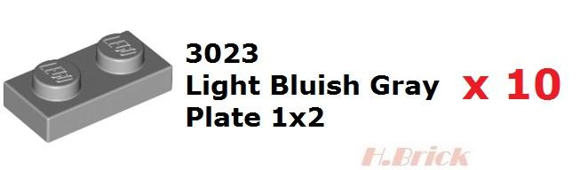 【磚樂】10個一組 LEGO 樂高 3023 4211398 Plate 1x2 淺灰 薄片/薄板 | 露天市集 | 全台最大的網路購物市集