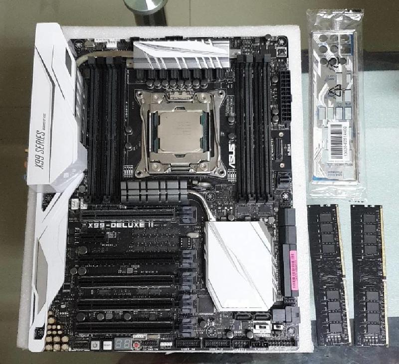 I7-6950X + ASUS X99-DELUXE II + DDR4-2400 16G*2 附檔板 | 露天市集 | 全台最大的網路購物市集