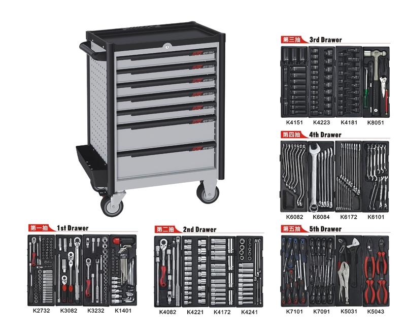 JTC-5021+344 多功能7抽工具車附五抽工具組 | 露天市集 | 全台最大的網路購物市集