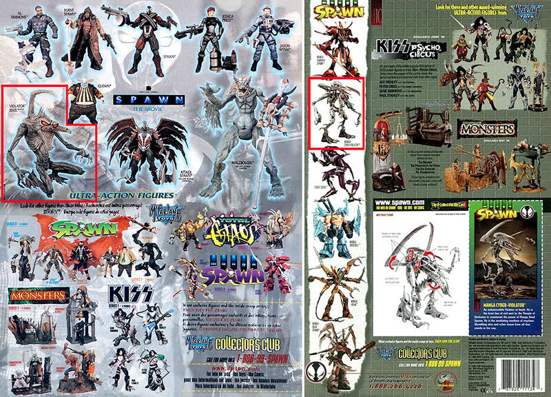 McFARLANE 麥法蘭~閃靈悍將 SPAWN VIOLATOR + MANGA CYBER VIOLATOR 三角魔 | 露天市集 | 全 ...