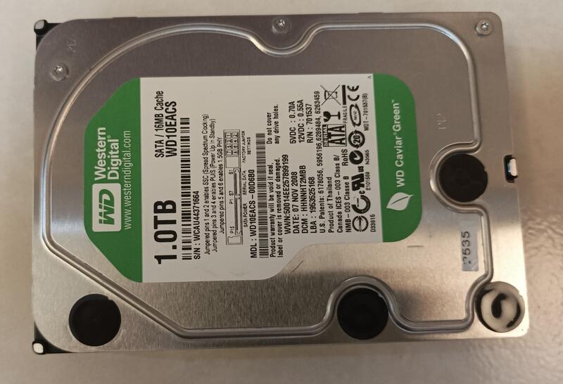 WD - 1000G（1TB) _ WD10EACS_SAT介面_無壞軌_HDT測健康"警告"_當壞品賣.電路板可參考) | 露天市集 | 全 ...